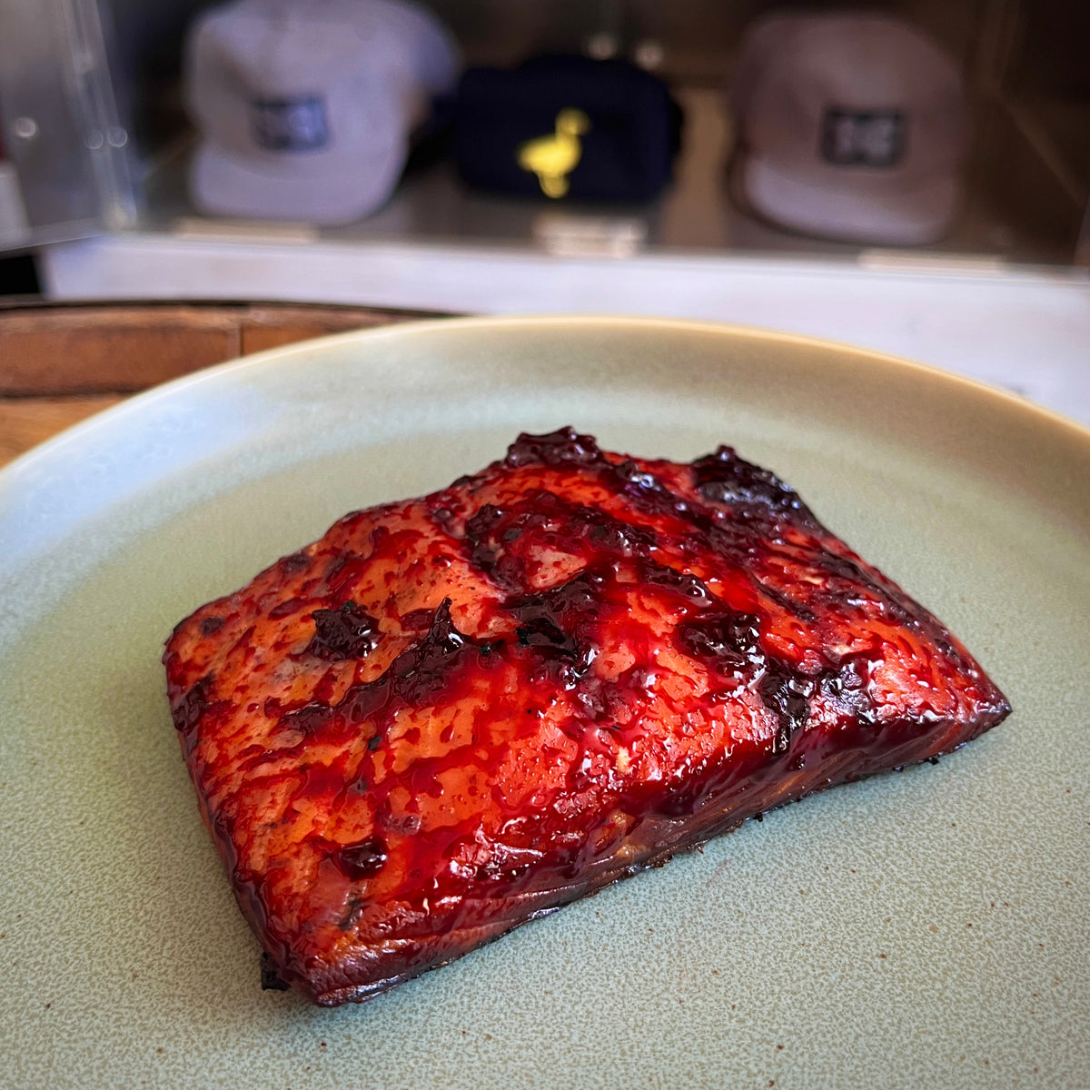 Cherry Butter Glazed Smoked Salmon – Smoking Goose