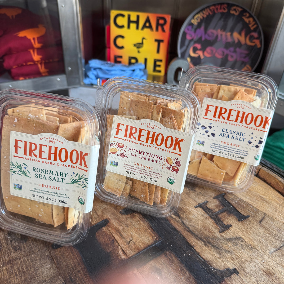 Firehook Sea Salt & Olive Oil Crackers – Smoking Goose