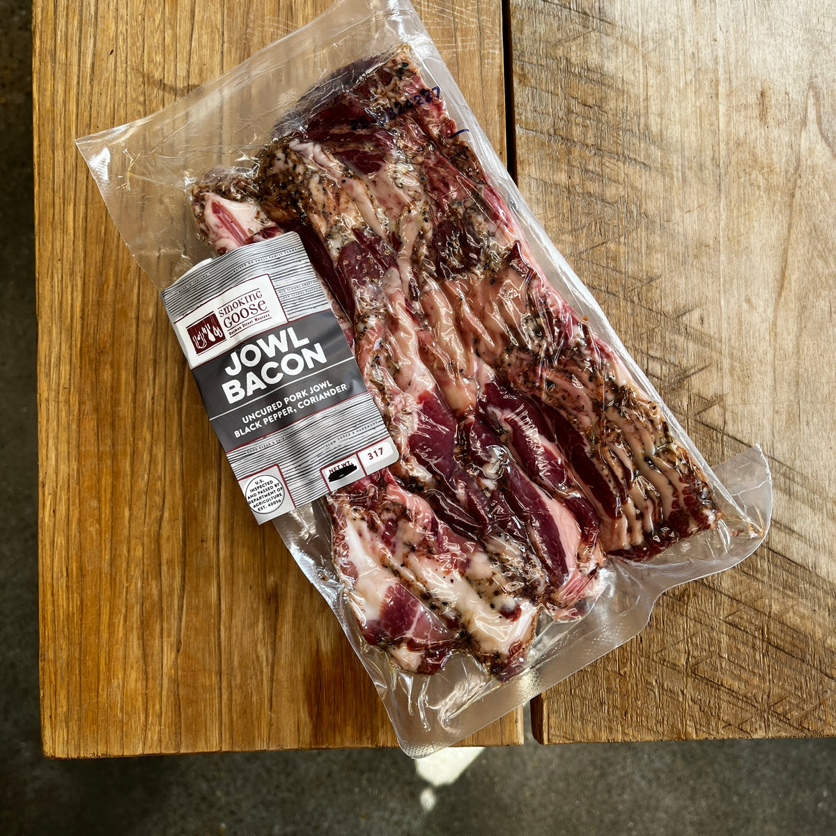 Jowl Bacon: Sliced 2.5lb package – Smoking Goose
